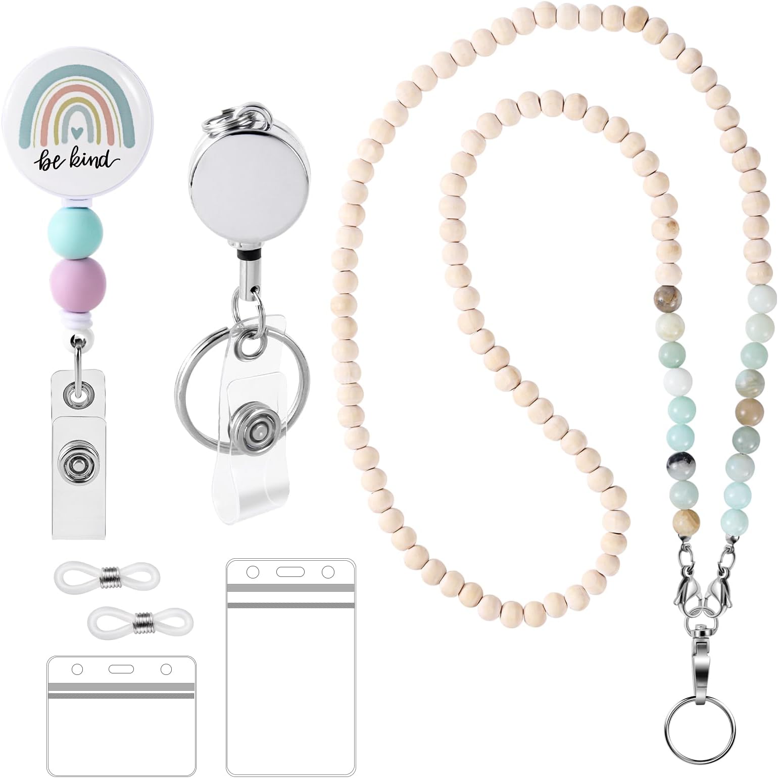 Amazon.com : Plifal Teacher Lanyards for Id Badges Reel Retractable ...