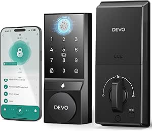 Devo G2 Fingerprint Smart Door Lock, Keyless Entry Door Lock, App ...
