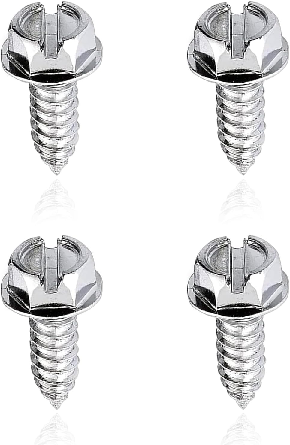 Amazon.com: Slykew 4 PCS Car License Plate Frame Stainless Steel Fixing ...