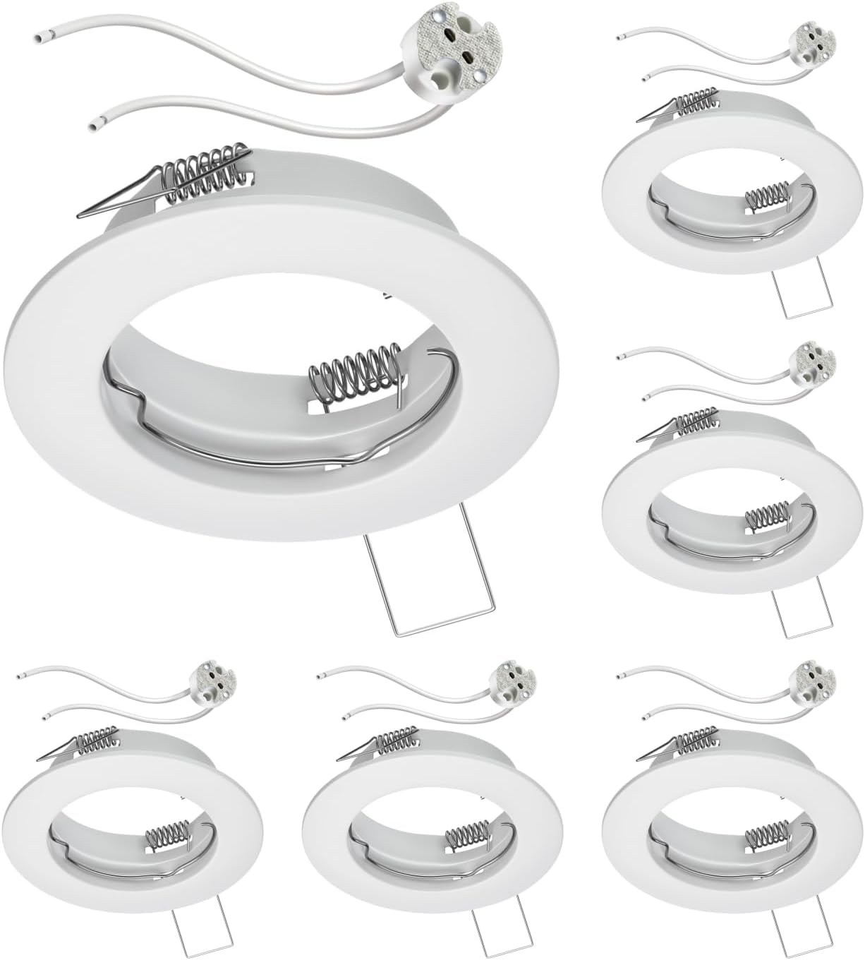 ledscom.de 6 Pieces Ceiling recessed Frame Fere recessed Frame White ...