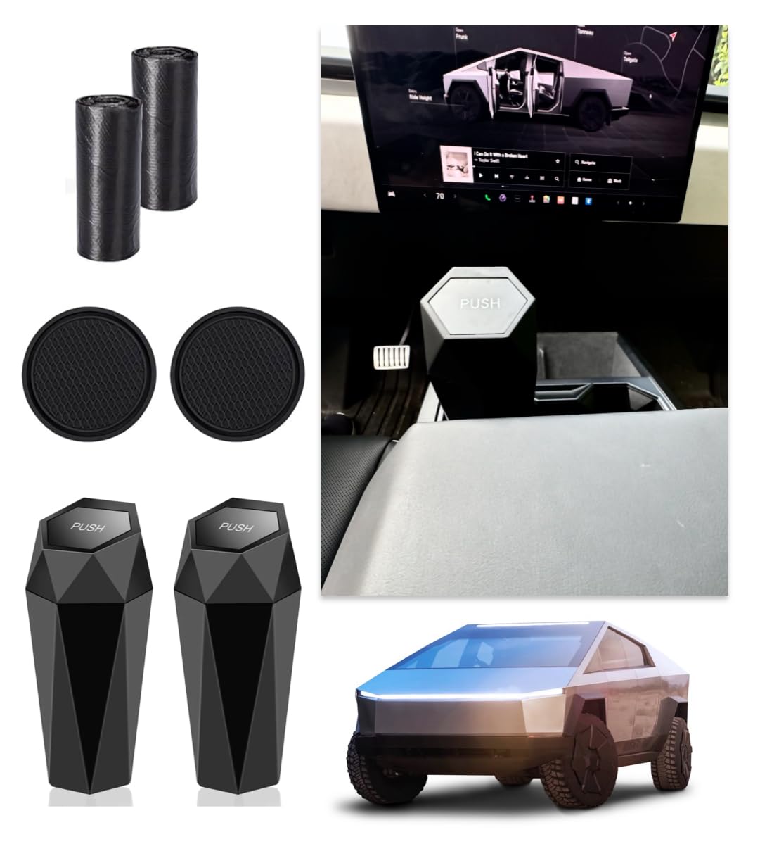 Amazon.com: Generic Mini Cupholder Trash Bins (2 Pack) for 2024 Tesla ...