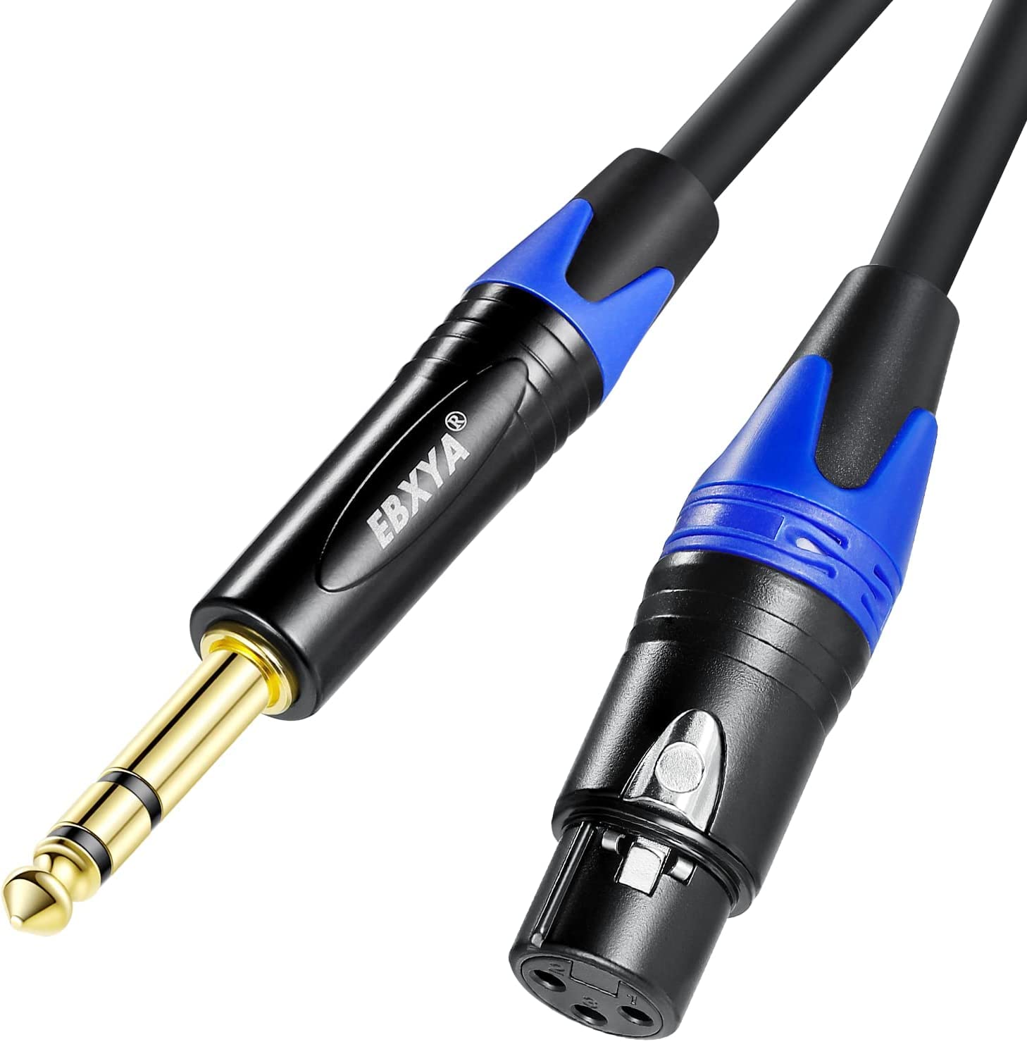 EBXYA XLR Female Jack XLR to 1/4 Inch 6.35mm TRS 1M Stereo XLR Female ...