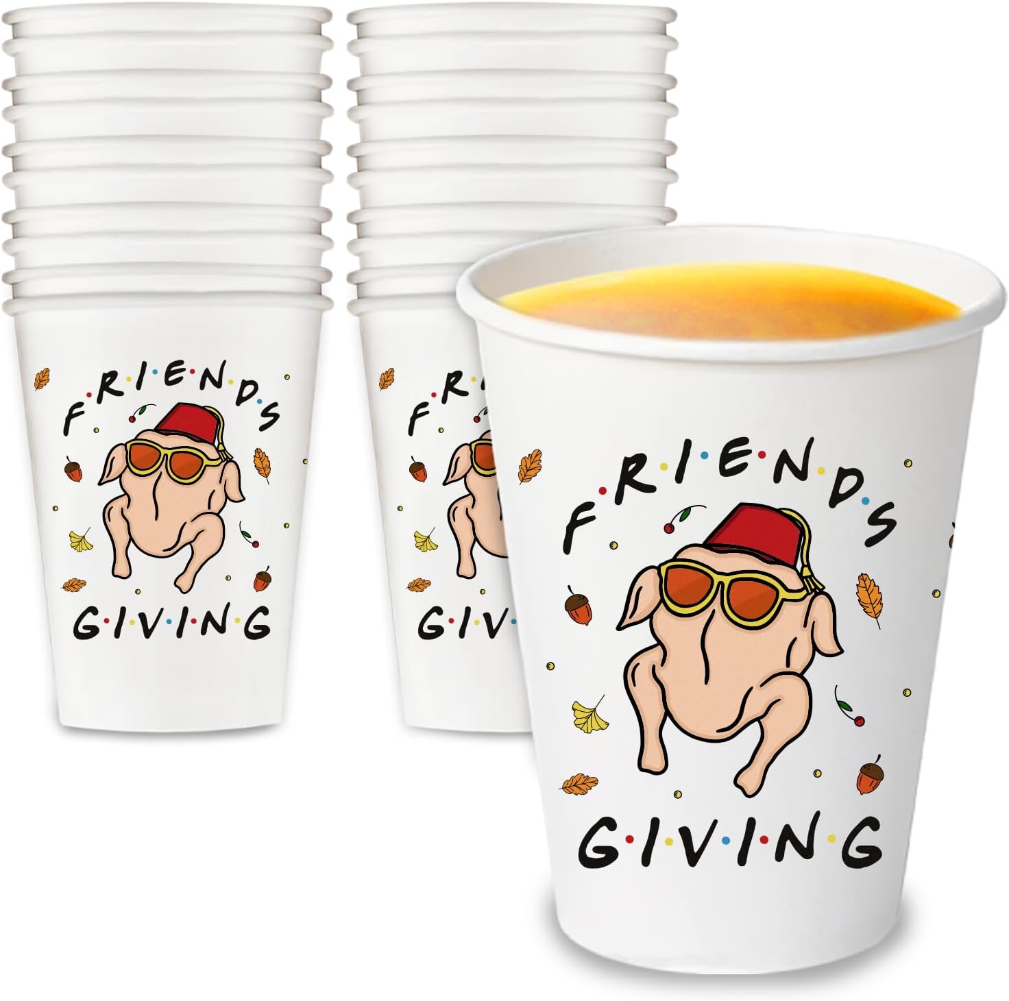 Amazon.com: Arsemica Friendsgiving Paper Cups, 50 Pack Funny ...