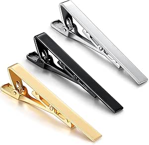 Amazon.com: Tie Clips for Men Classic Tie Clip Men's Gjinxi 3 Pack ...