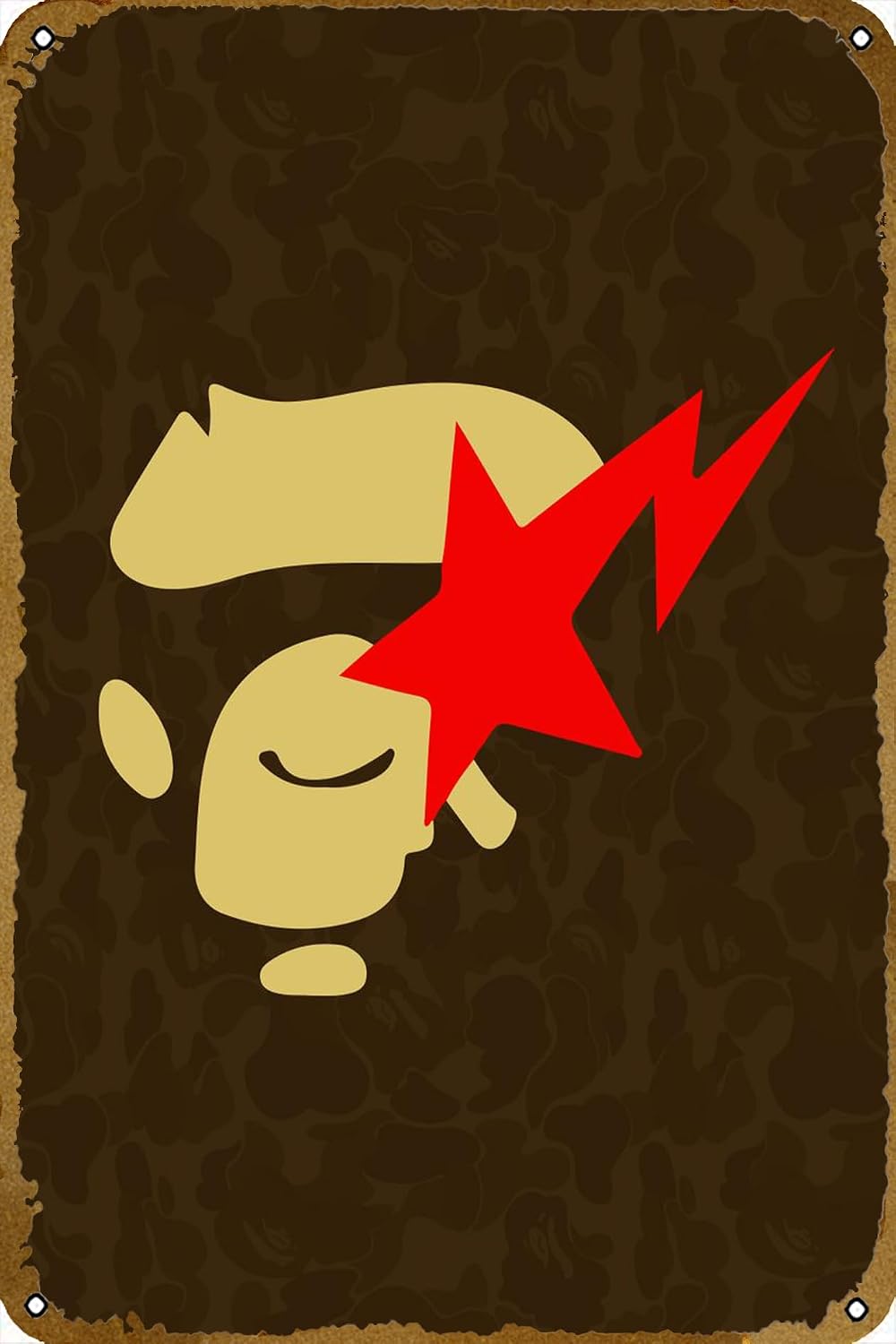 Amazon.com: CHUUIIGO bape camo monkey hypebeast Poster Tin Sign Wall ...