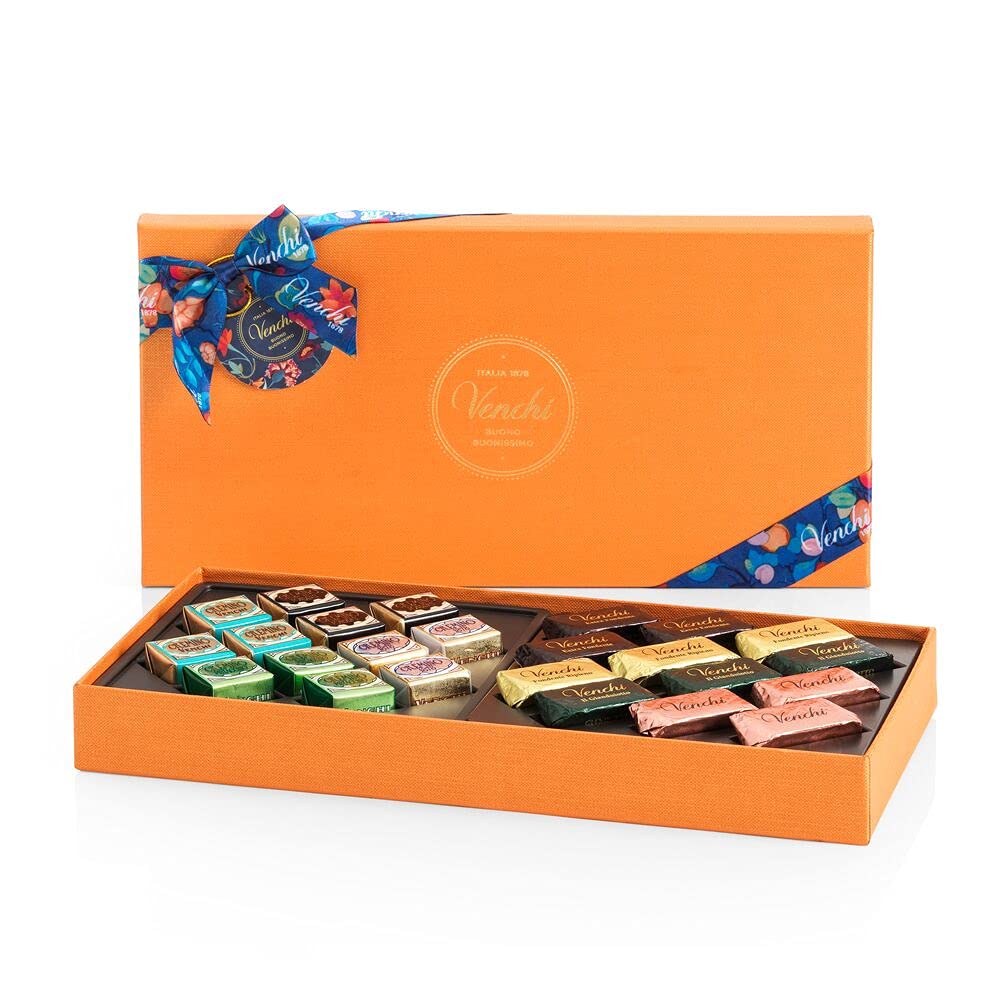 Amazon.com : Venchi - Baroque Collection - Premium Orange Gift Box with ...
