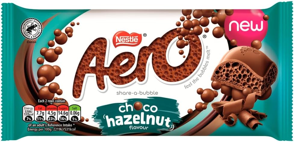 Aero Hazelnut Block 90g : Amazon.co.uk: Grocery