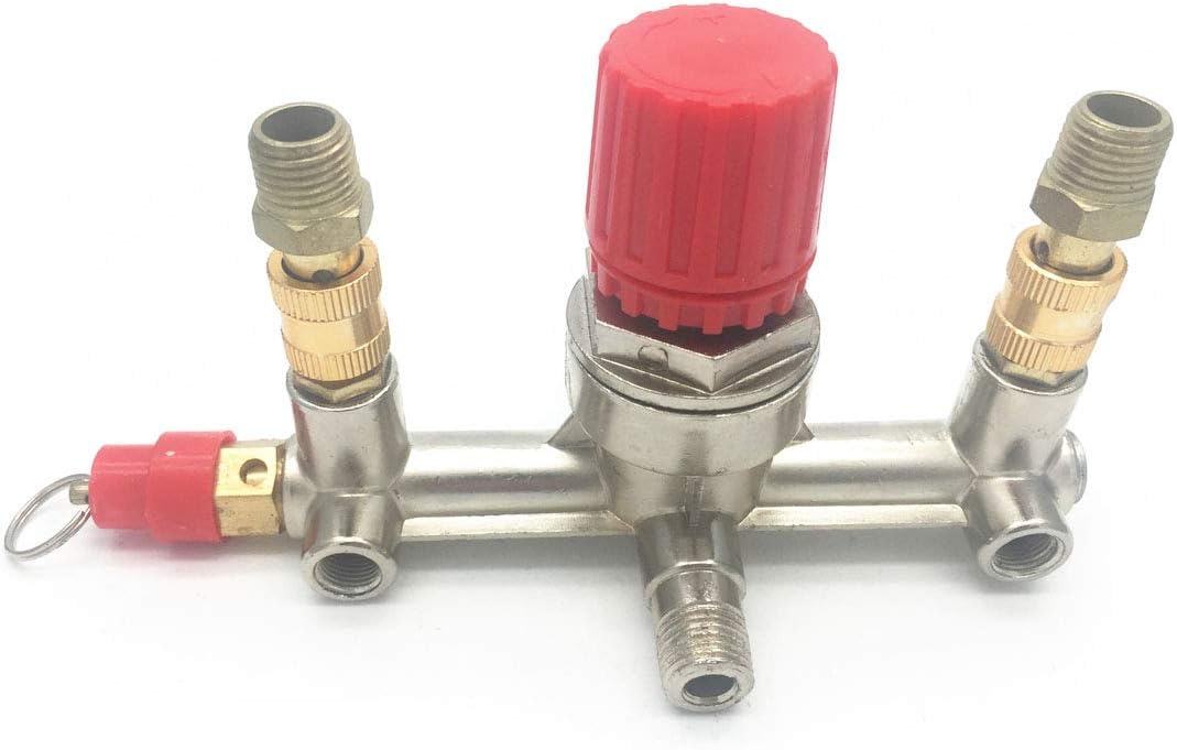 COMOK Double Outlet Tube Alloy Pressure Valve Switch Air Compressor ...
