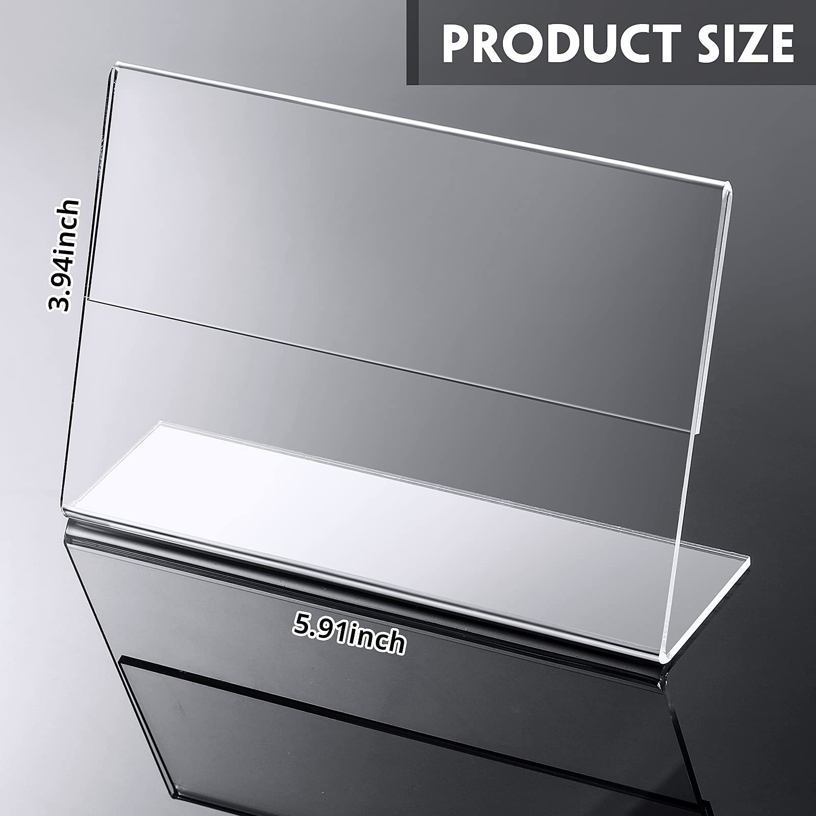 Snapklik.com : 24 Pieces Acrylic Sign Holder 4 X 6 Inch Plastic Picture ...