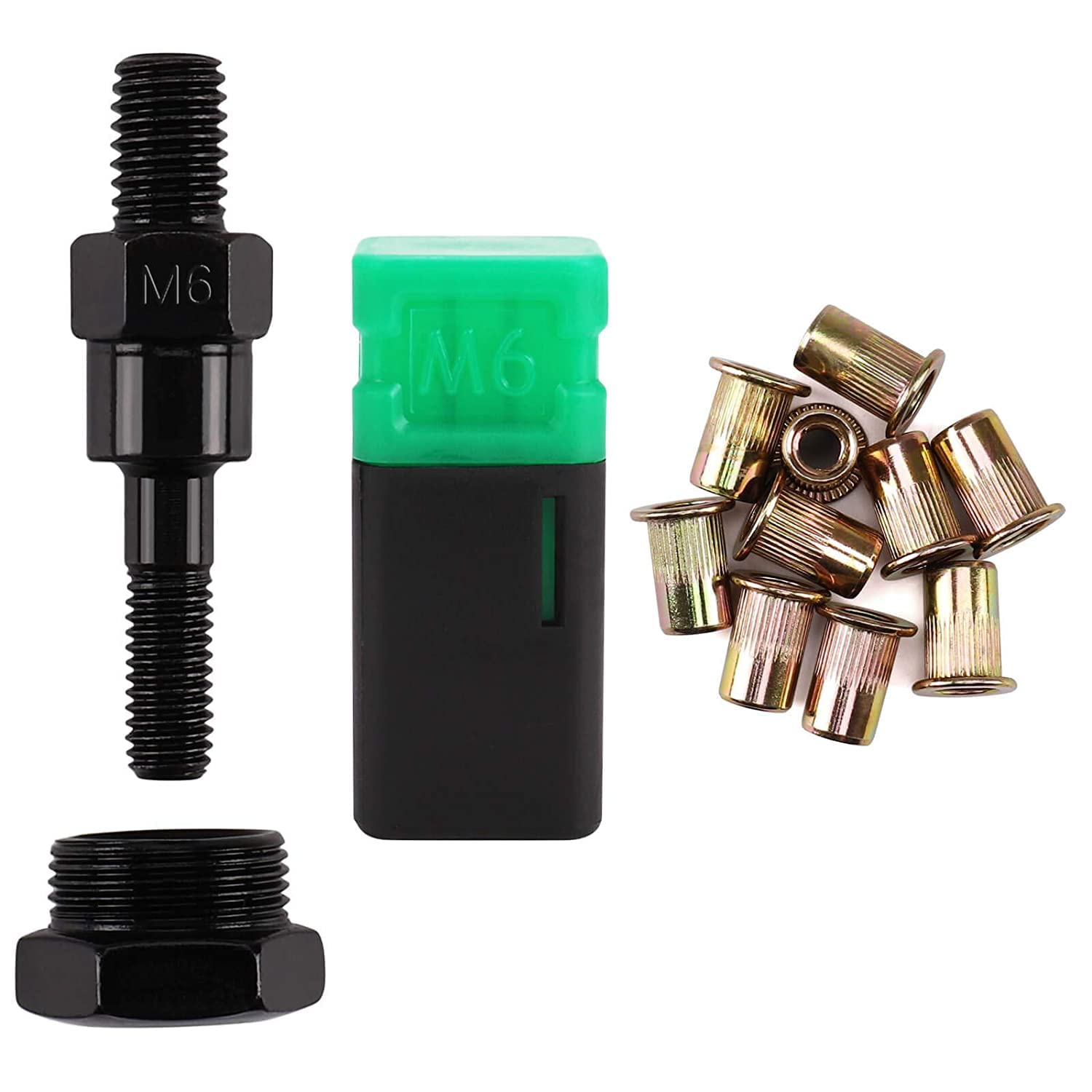 Snapklik.com : Amjoy Rivet Nut Tool Mandrel M6 And 10 Rivet Nuts