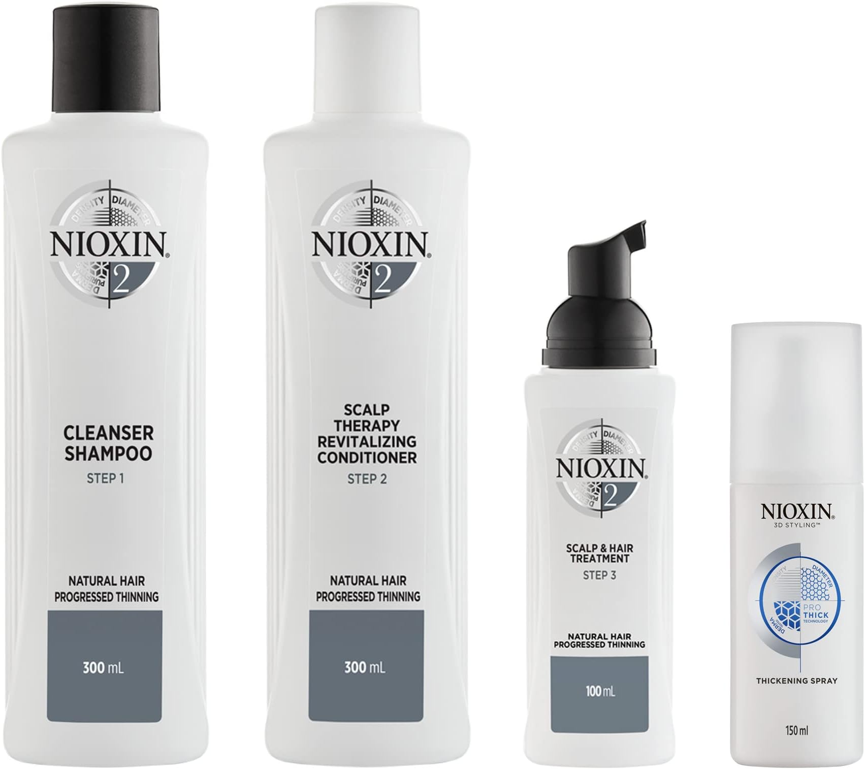 Amazon.com: Nioxin System Kit 2 + Thickening Spray, For Natural Hair ...