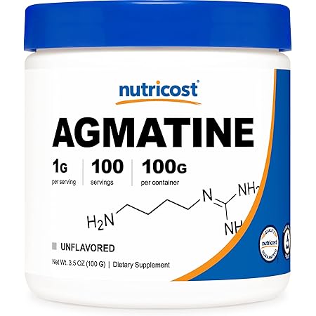 Amazon.com: Nutricost Agmatine 100 Grams - Pure Agmatine Powder 100 Servings (Agmatine Sulfate ...