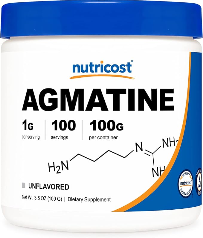 Nutricost Agmatine 100 Grams - Pure Agmatine Powder 100 Servings ...