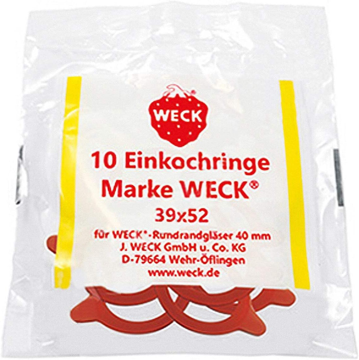 Amazon.com: 3 x Weck 100mm (approx. 4") LARGE ORIGINAL Loose Fitting ...