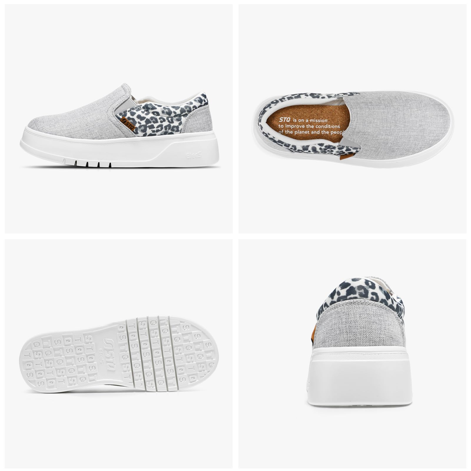 STQ Platform Sneakers for Women Casual Slip On Sneakers Lightweight ...