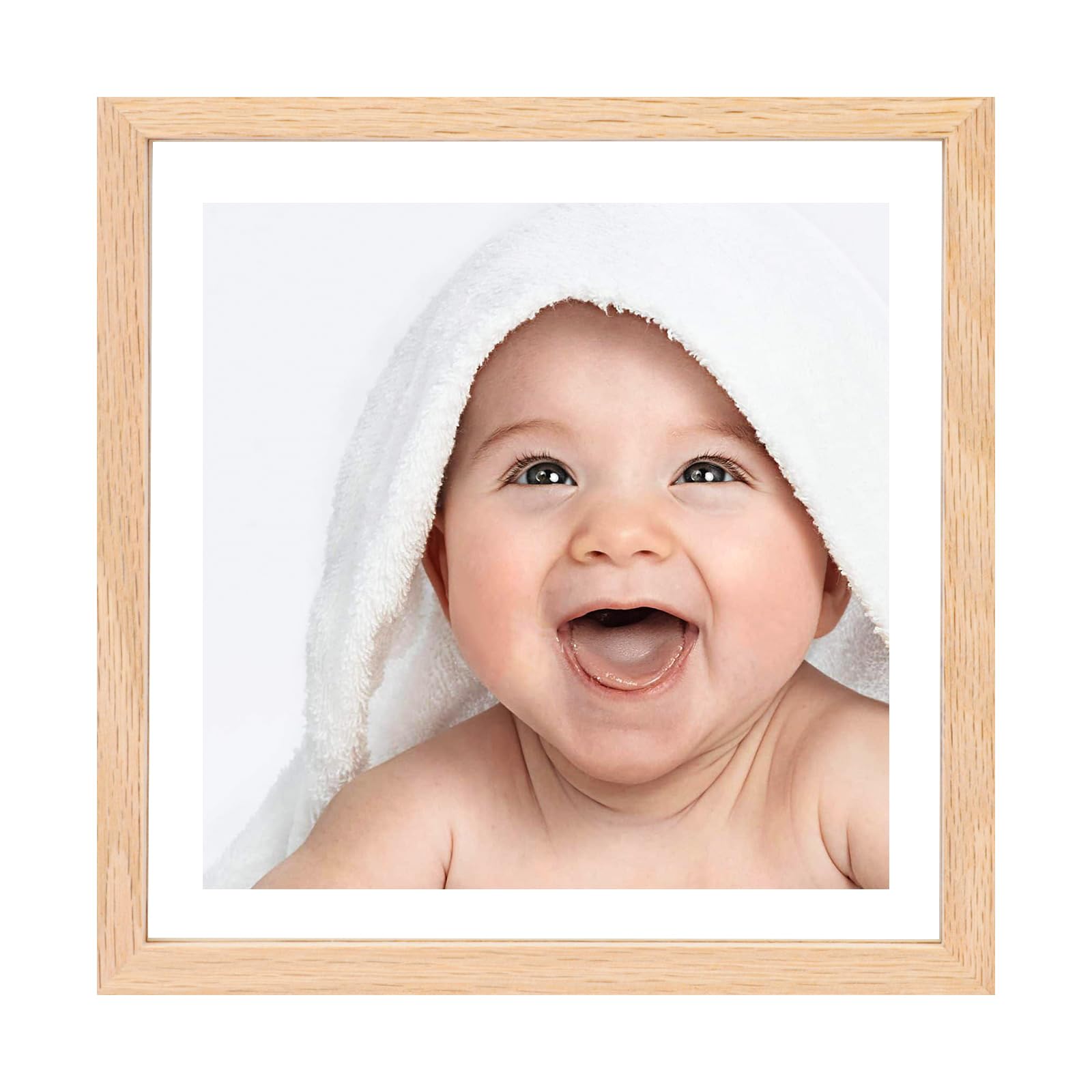 Amazon.com - puthiac 10x10 Floating Picture Frames - 10"x10" Oak Wood ...