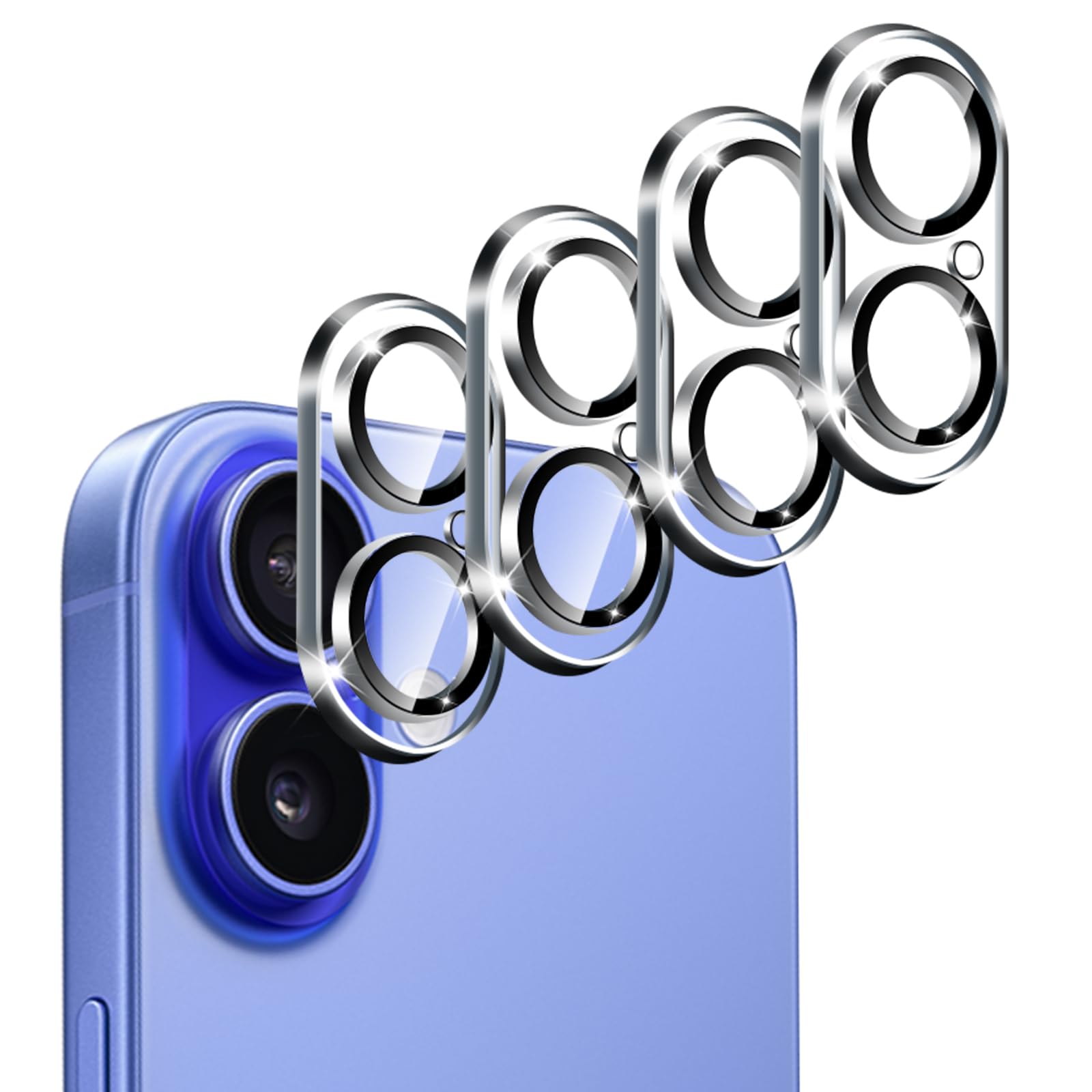 Amazon.com: ivoler 4-Pack Camera Lens Protector for iPhone 16 6.1 ...