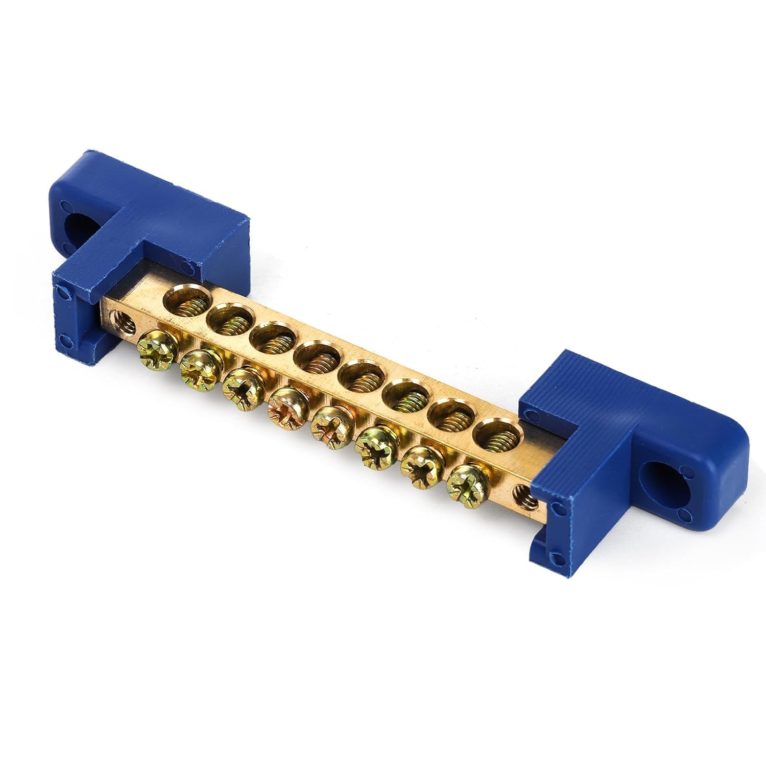 Snapklik.com : 10 Pack Terminal Bus Bar, 8 Positions Screw Brass ...