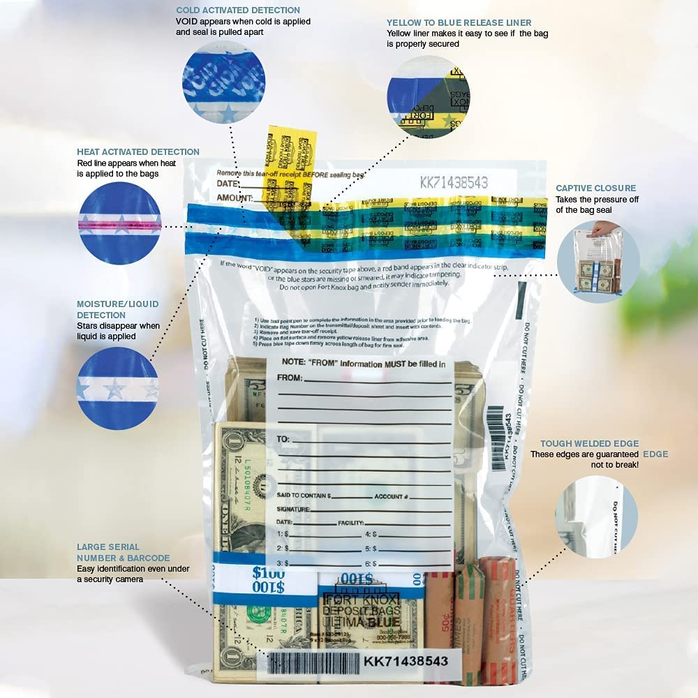 Snapklik.com : BankSupplies Ultima Blue Cash Transmittal Bags 9W X 12H ...