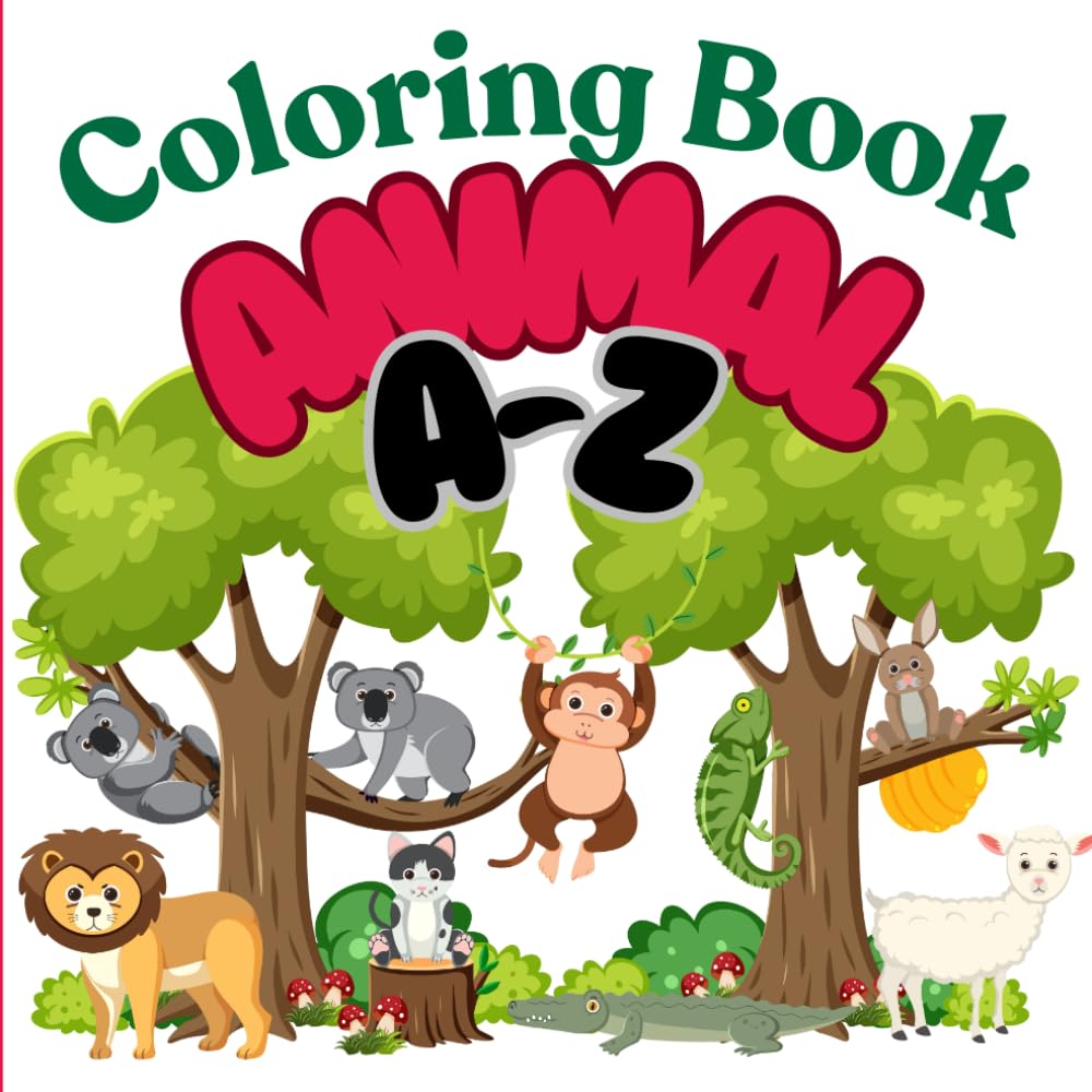 Coloring Book Animalss A to Z: Educational coloring pages with ...