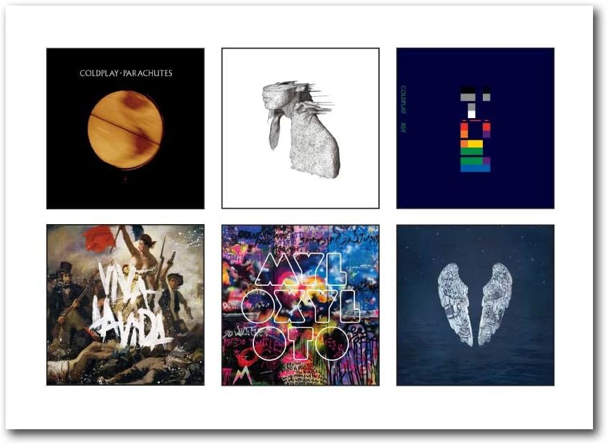 Libretto Designs COLDPLAY Vinyl Albums Unframed A4 Art Print Mini ...