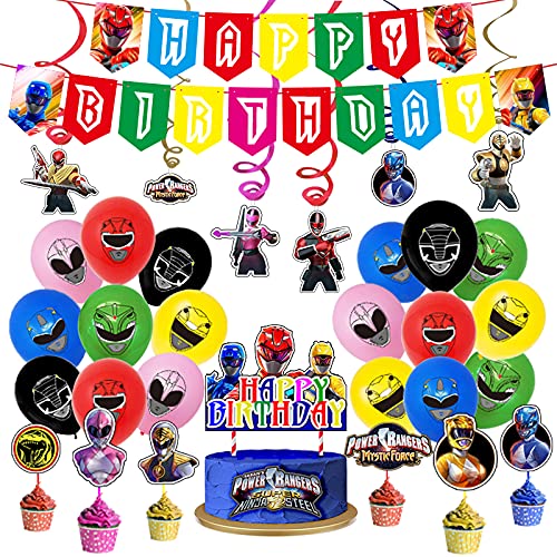 Power Ranger Party Supplies Power Hero Balloons Power Hero Birthday ...