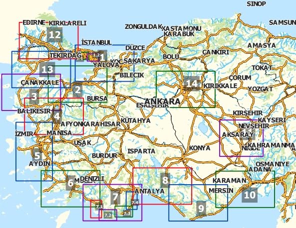 Turkey Tourist Map Of Highways
