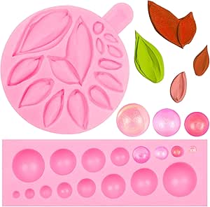 Amazon.com: Petal Shape Silicone Mold, Pearl Semi Sphere Chocolate Mold ...