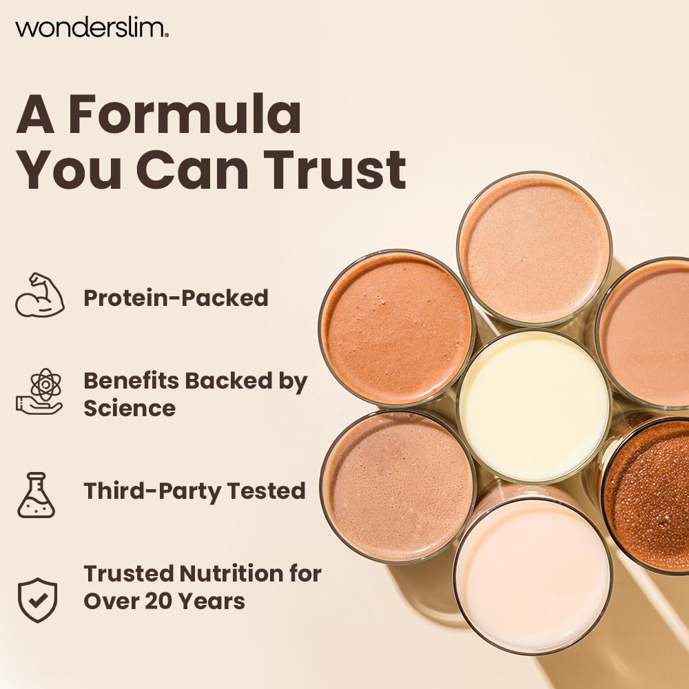 Snapklik.com : WonderSlim Meal Replacement Shake, Dark Cocoa Cream, 15g ...