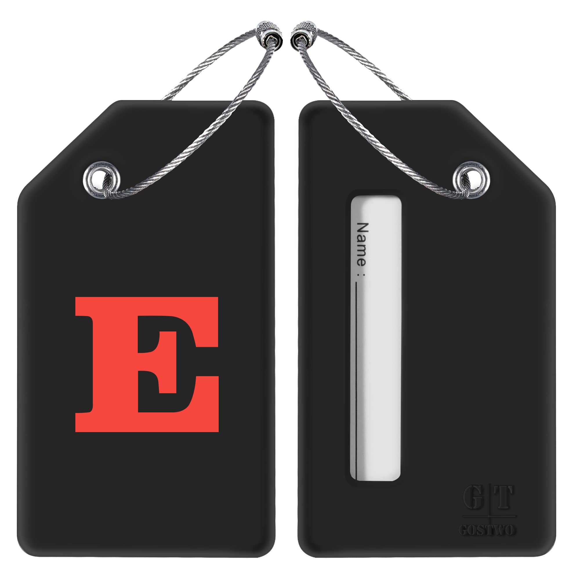 Snapklik.com : Gostwo 2 Pack Initial Luggage Tag, Silicone Luggage Tags ...