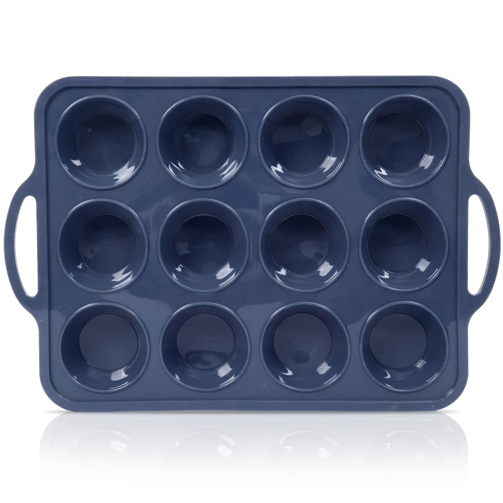Amazon.com: Vnray Silicone Muffin Pan with Metal Frame, Non Stick ...