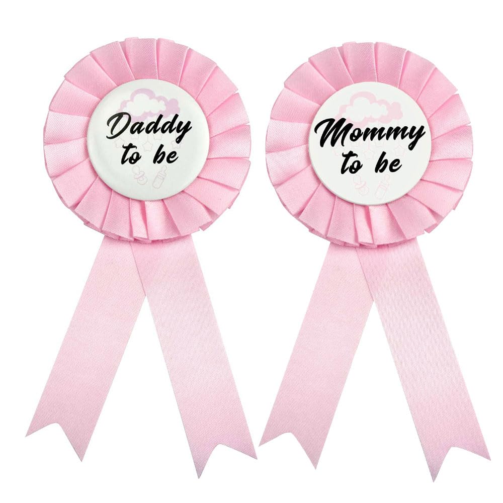 Amazon.com: SGKUED 2 Pcs Mommy to be and Daddy to be Tinplate Badge ...