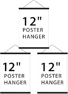 Amazon.com: 2 Pack 12 Inch Poster Hanger and 1 Pack 12 Inch Poster ...