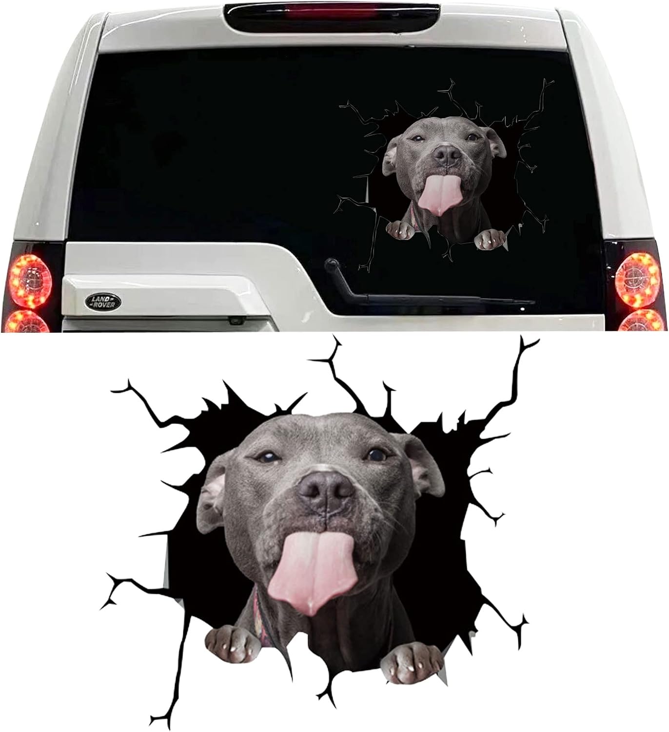 Amazon.com - 3D Pitbull Dog Sticker Custom Car Window Car Sticker ...