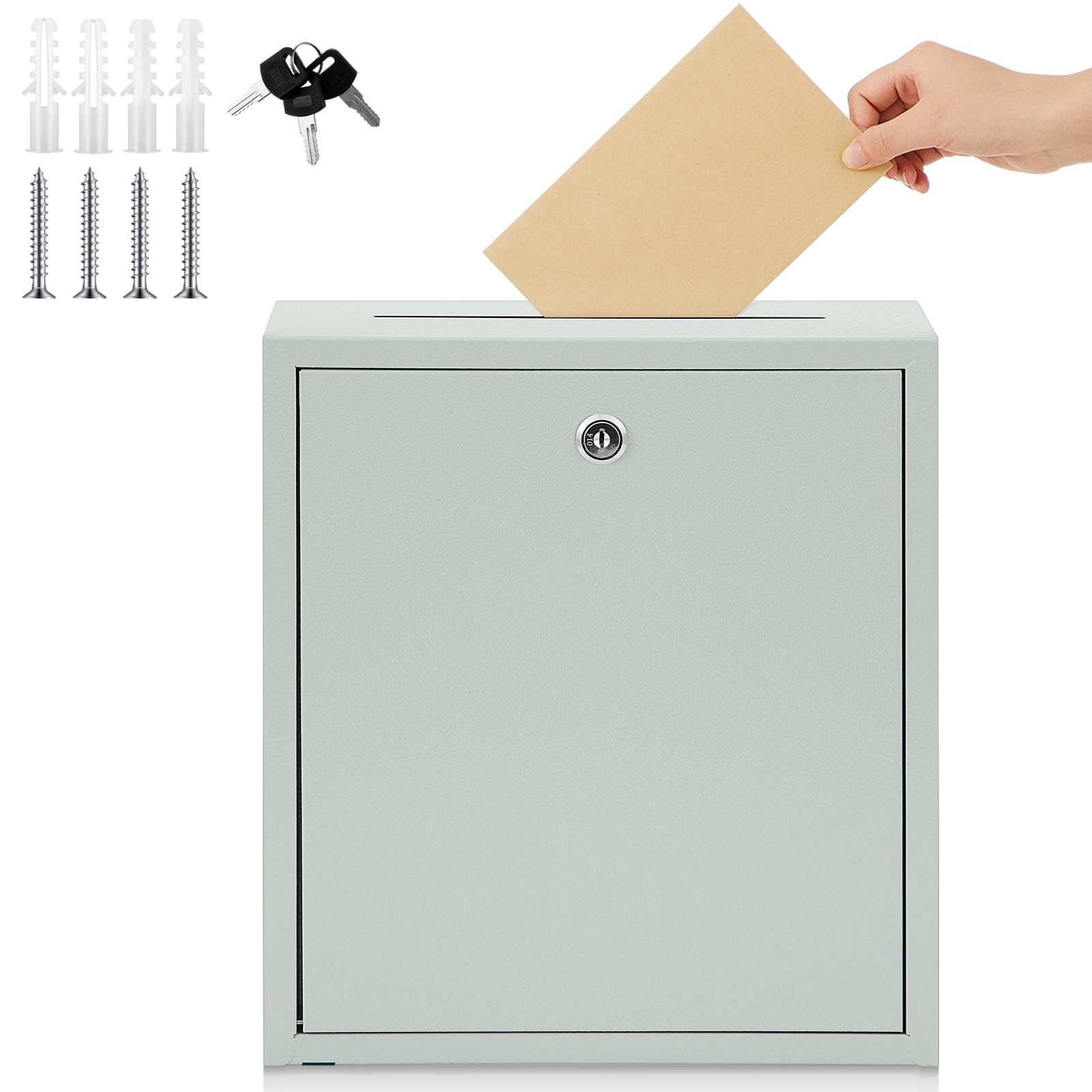 Amazon.com : Yaocom Metal Suggestion Box with Lock and Slot Office ...