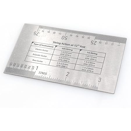 Amazon.com: Cheerock Guitar String Action Gauge, Stainless Steel Guitar ...