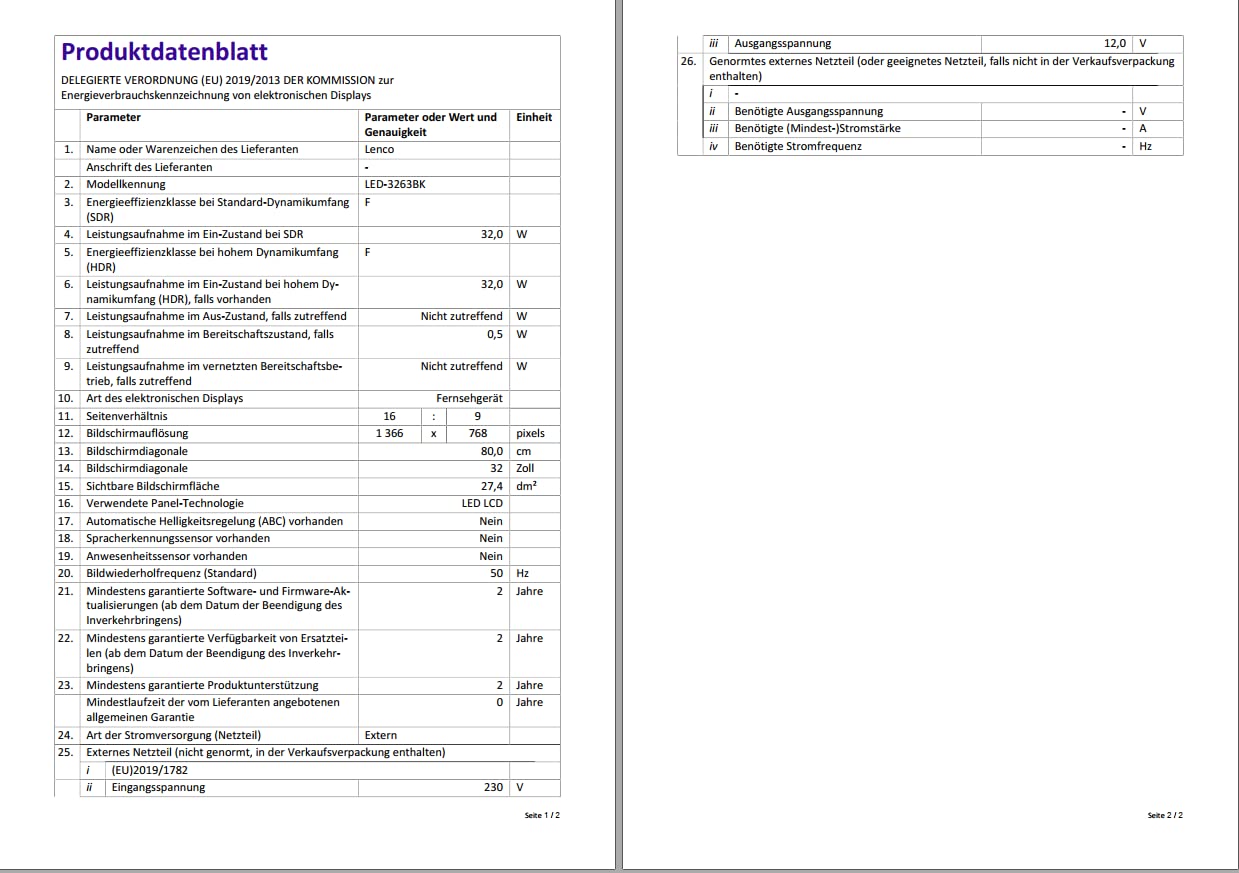 Lenco LED-3263BK - 32-Zoll Android-Smart-TV schwarz - Brillante Bilder ...
