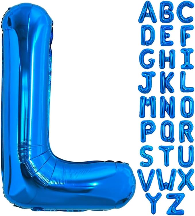 Amazon.com: 40 Inch Blue Letter L Balloons Alphabet L Letter Balloons ...