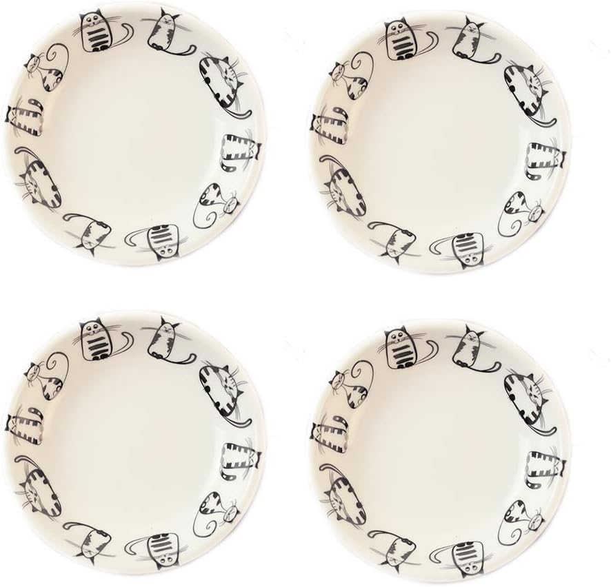 Amazon.com | VanEnjoy Small Cute Ceramic Dishware Sets, Kawaii Cat ...