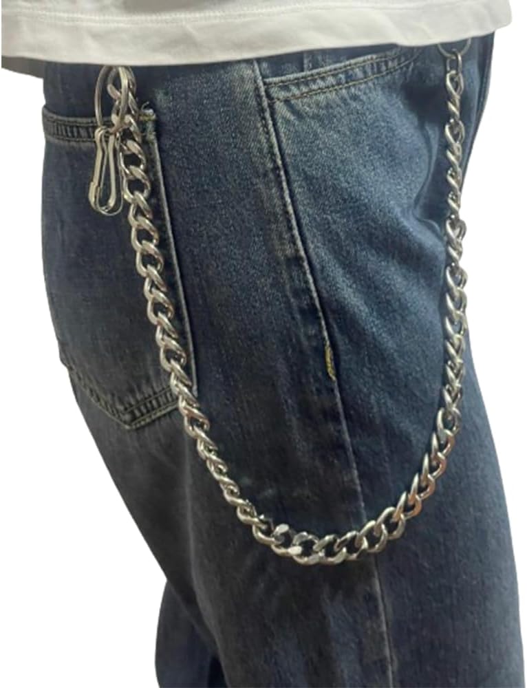 Amazon.com: anezus 2Pcs Chain Belt Set, Wallet Chain, Pants Chain ...