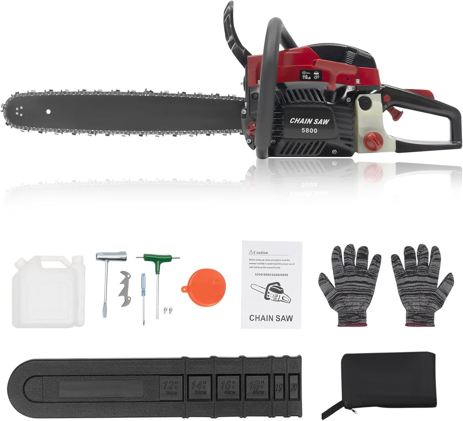 Amazon.com : 58CC 2-Cycle Gas Powered Chainsaw, 20-Inch Top Handle ...