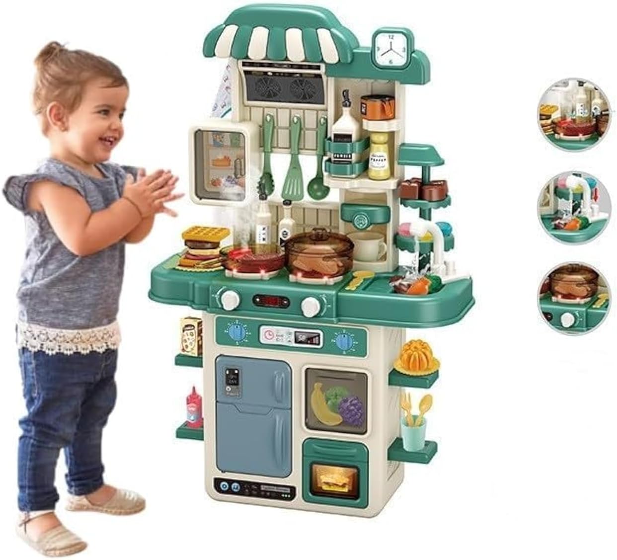 DMG TECH Kitchen Toy for kids, Play Kitchen Set Role Playing Game ...