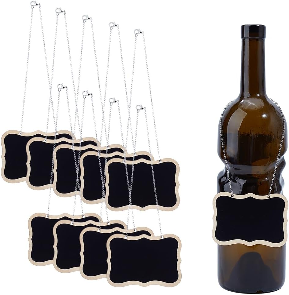 Amazon.com: DELORIGIN 10pcs Chalkboard Tags with 304 Stainless Steel ...