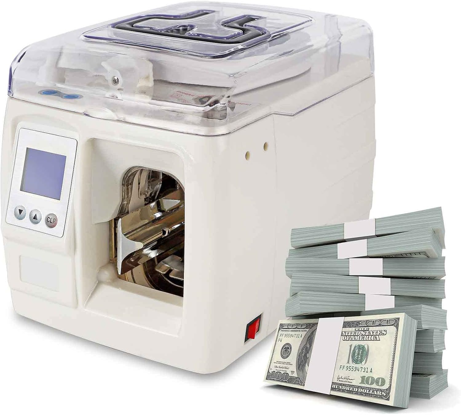 Amazon.co.jp: 現金結束機 紙幣結束機 自動紙幣結束機 液晶画面付き 2cmテープ 1.5秒/1回 紙幣結束機 紙幣計数 紙幣 ...