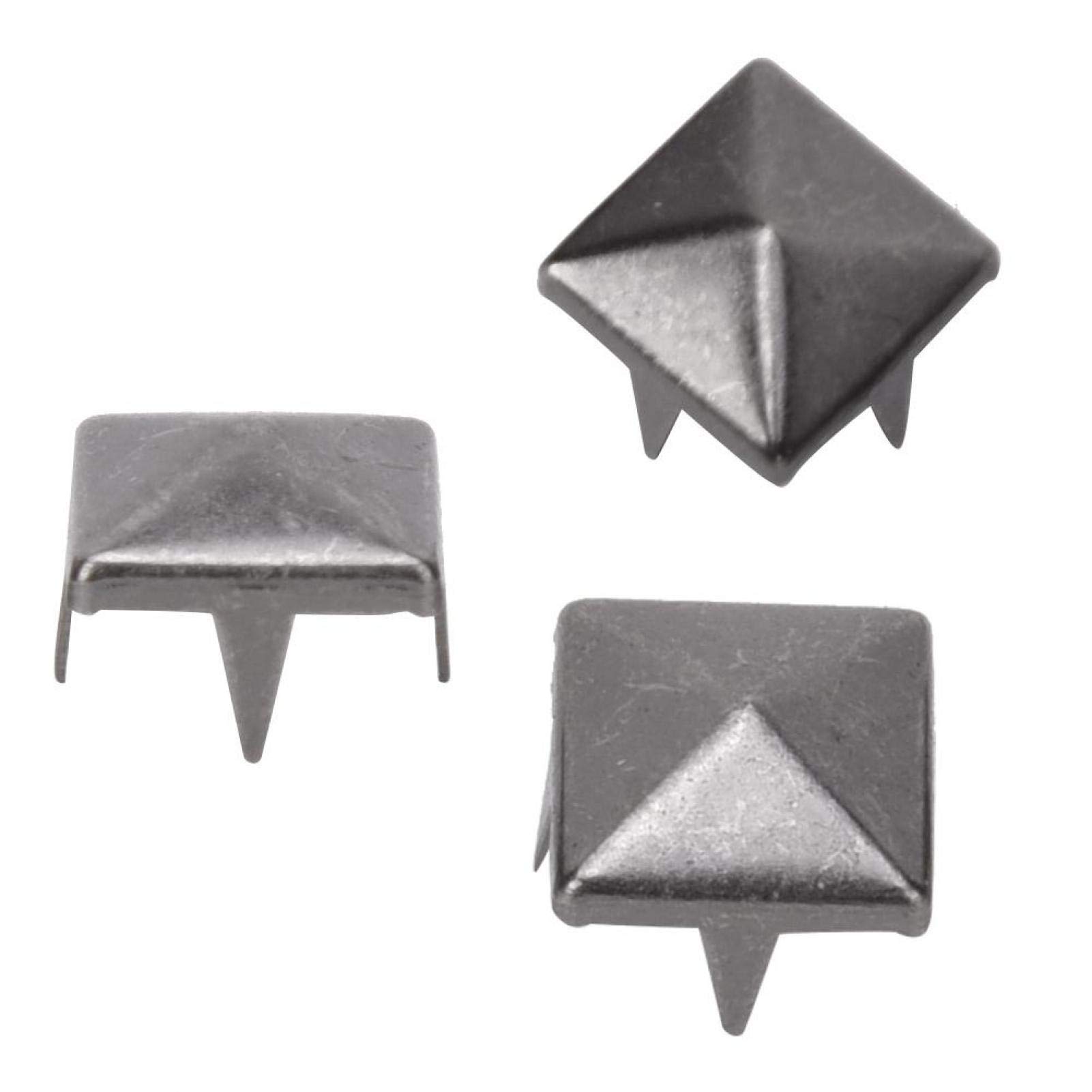 Baseball Spikes 100Pcs 9mm Square Rivets, Pyramid Shaped Punk Rivet ...