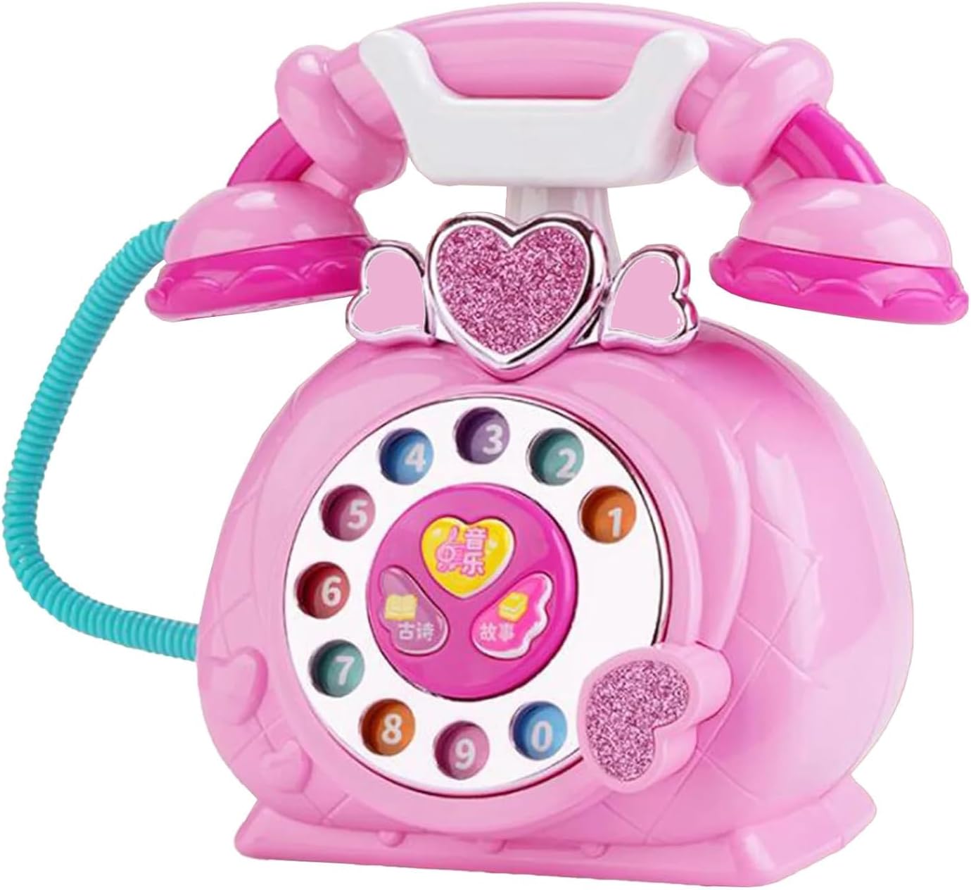 Buy PLUSPOINT Retro Baby Phone Toy for 1 2 3 Year Old with Light, Music ...