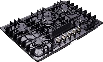 Amazon.com: Deli-kit 30 Inch Gas Cooktop Dual Fuel Sealed 5 Burners ...