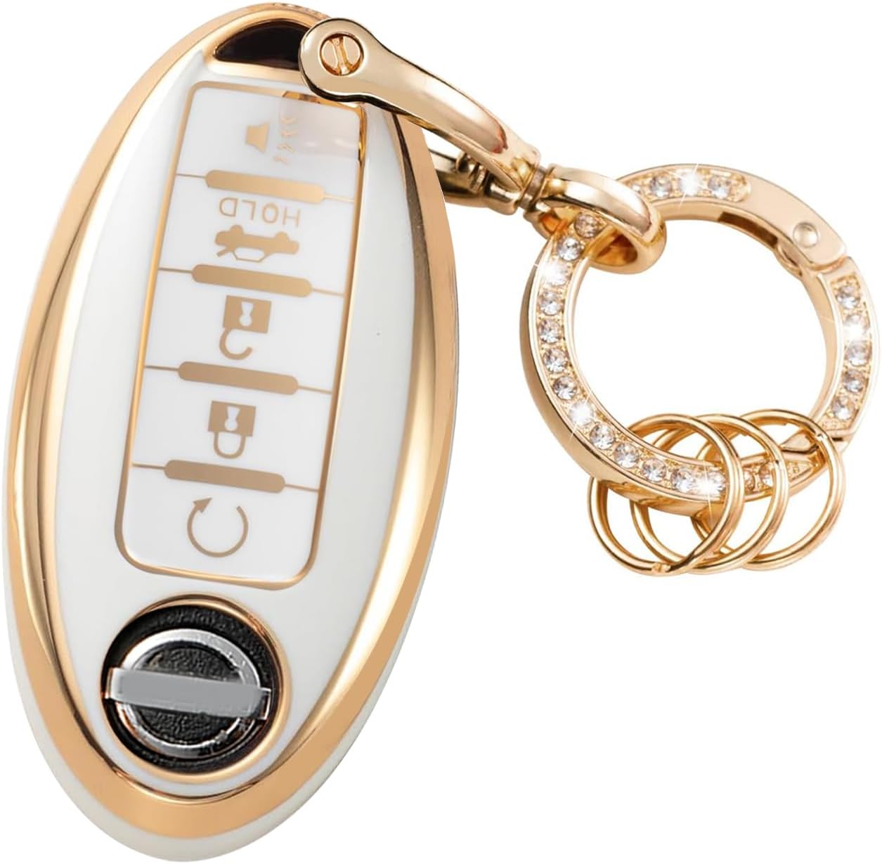Amazon.com: WSAuto for Nissan Key Fob Cover 5Buttons TPU Protection Car ...