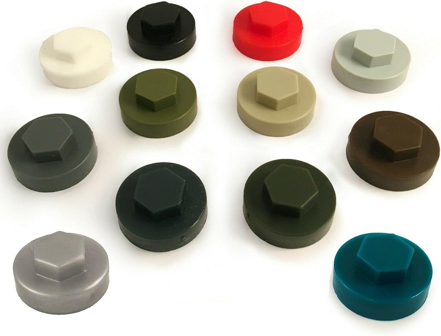 16mm Hexagonal TIMCO TEK Panel Screw Cover Caps for 8mm 5/16" Roofing ...