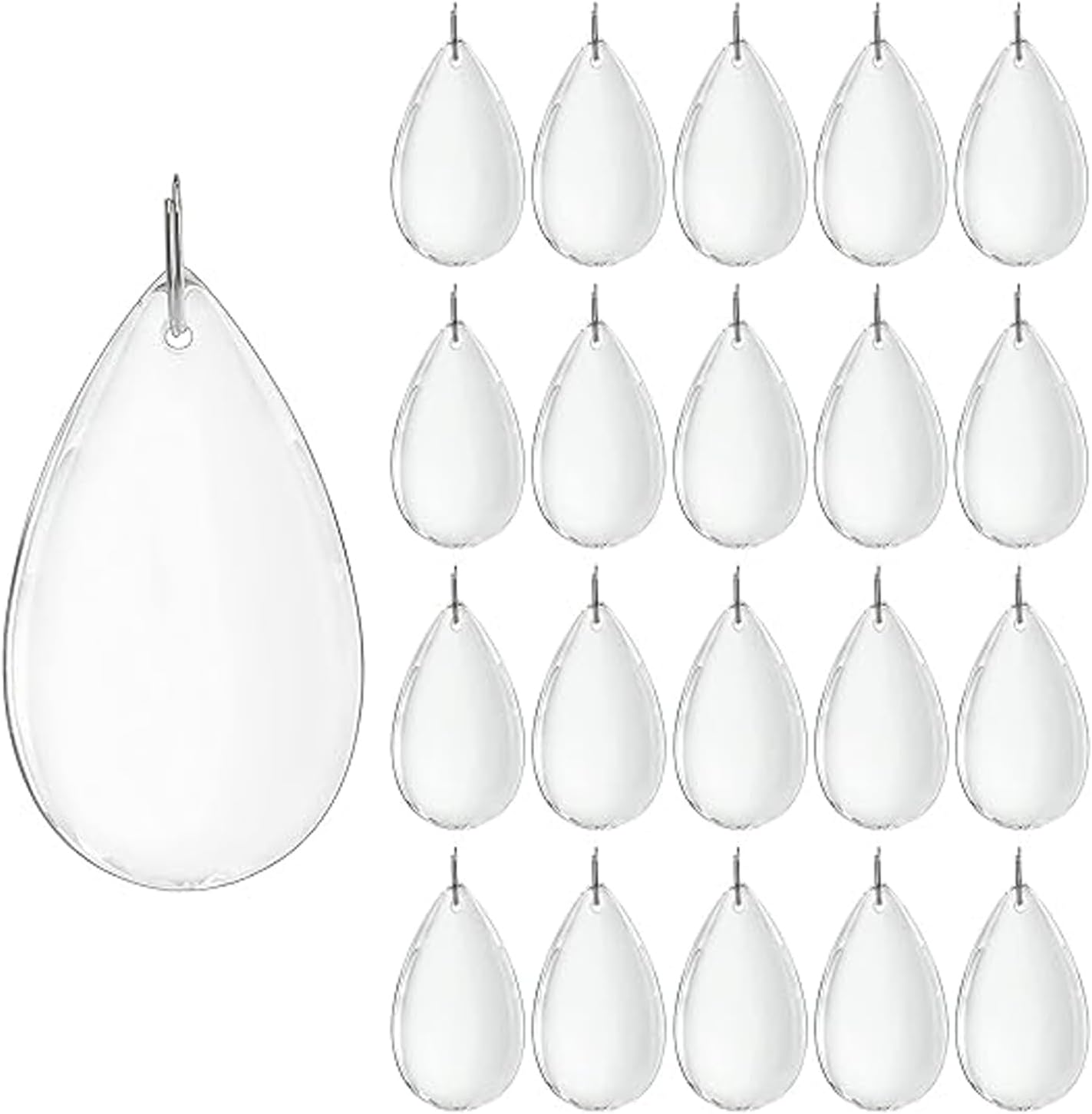 Amazon.com: H&D Teardrop Chandelier Crystal Pendants, Clear Crystals ...